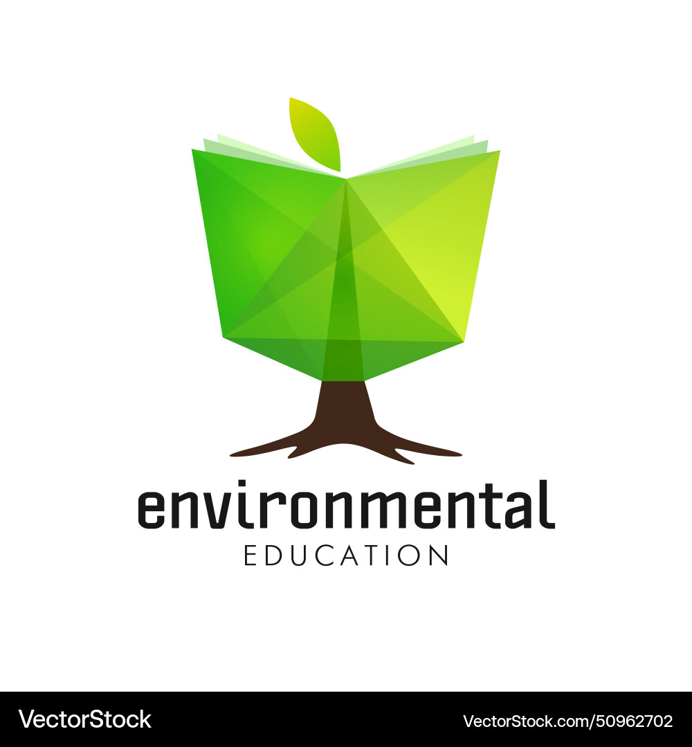 Environmental education logo concept Royalty Free Vector