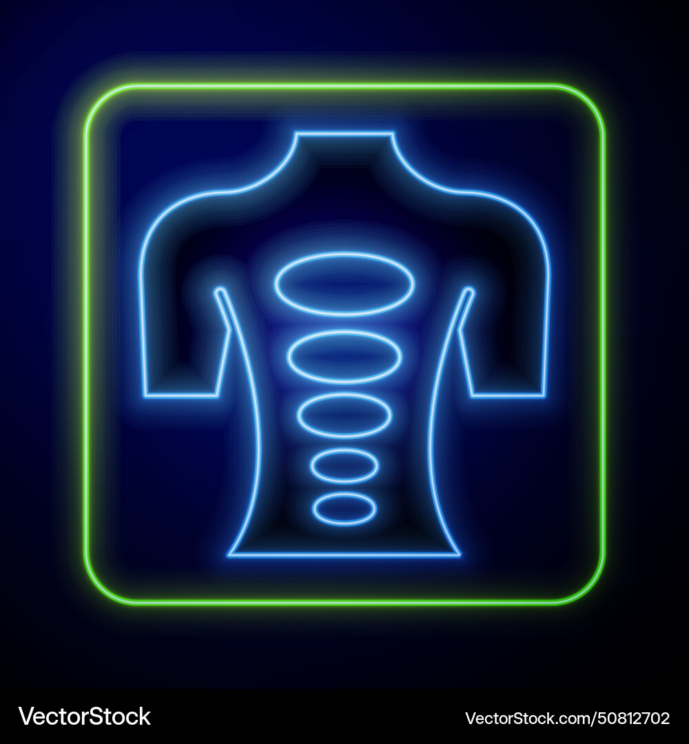 Glowing neon massage stone therapy icon isolated Vector Image