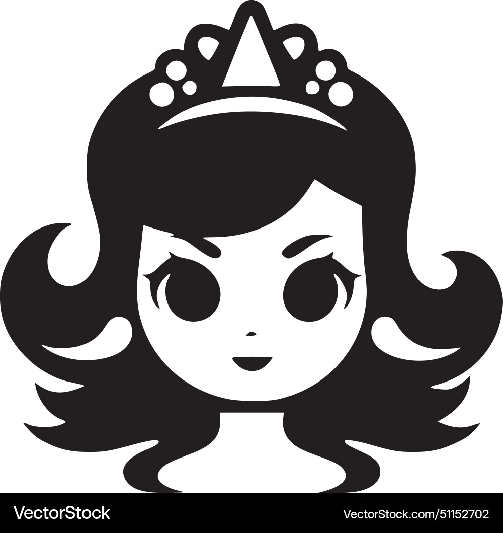 Princess - minimalist and flat logo Royalty Free Vector