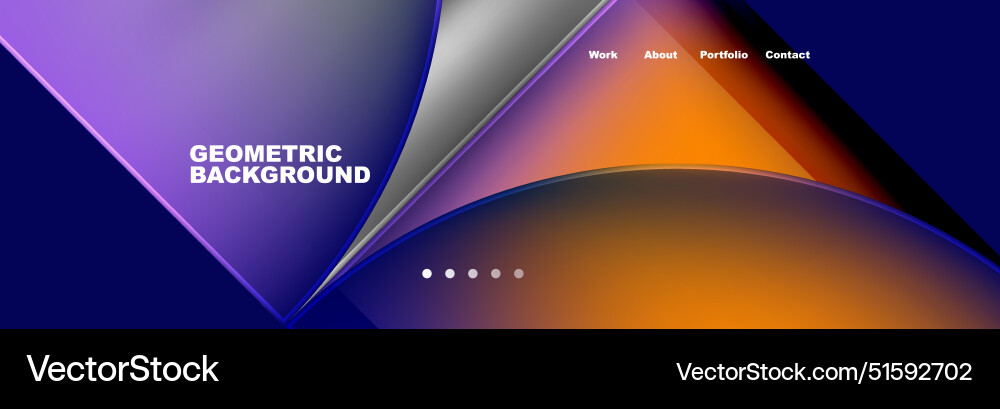Round triangles and squares web site page template