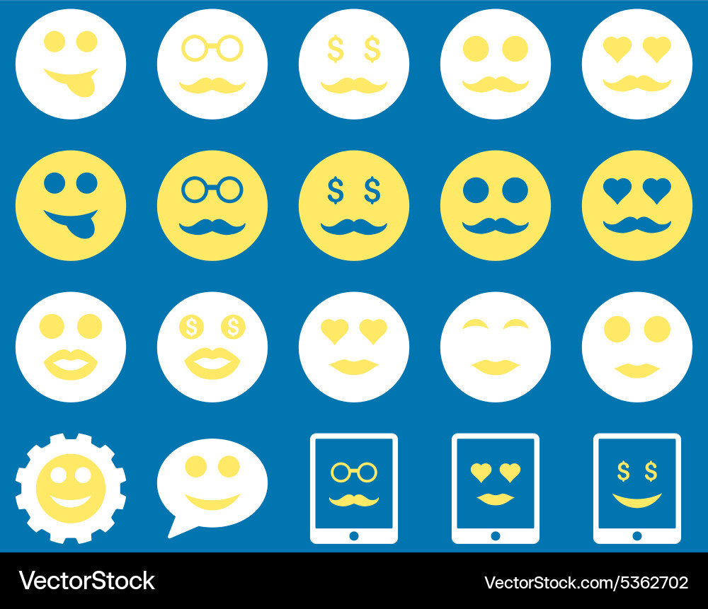 Smile and emotion icons Royalty Free Vector Image