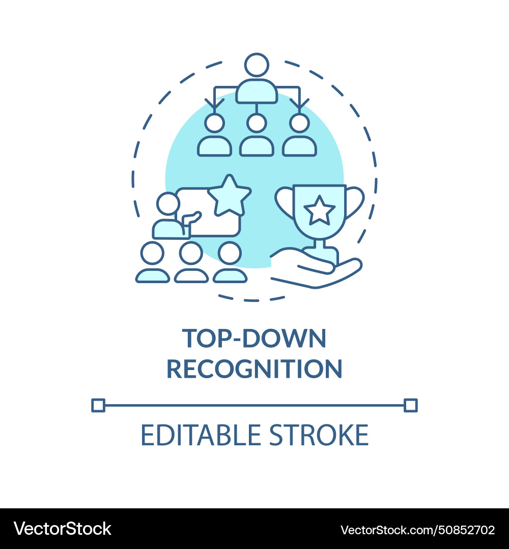 Top down recognition soft blue concept icon Vector Image