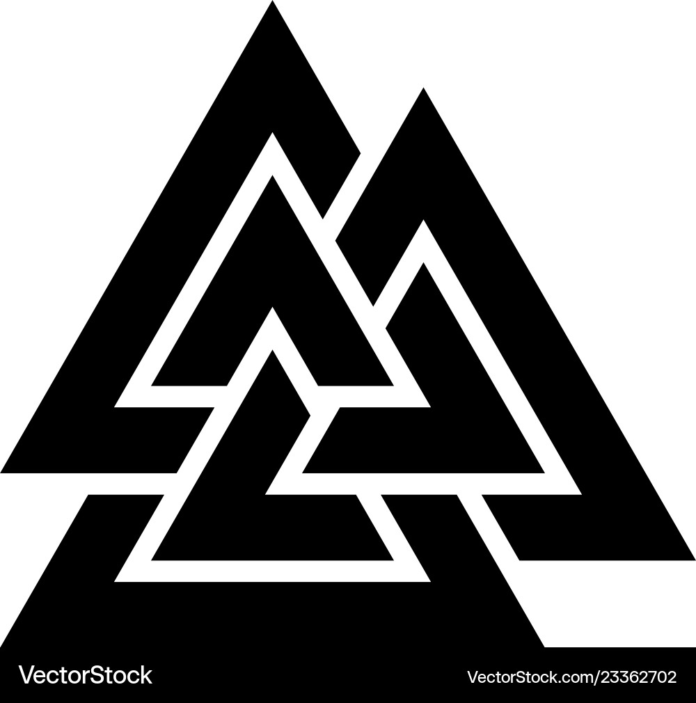Valknut Symbol - Norse Rune Royalty Free Vector Image