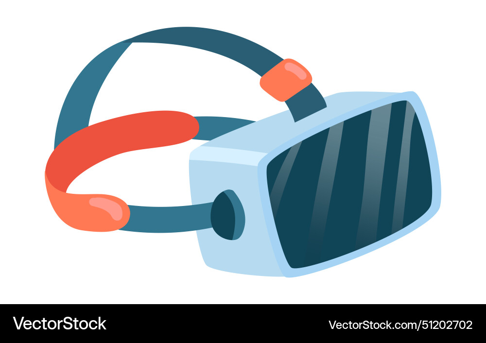 Vr headset in flat design virtual reality glasses Vector Image