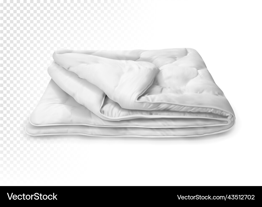 White blanket on a transparent Royalty Free Vector Image