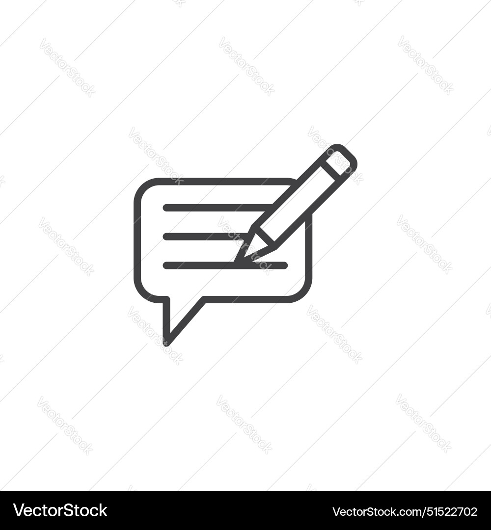 Write comment icon Royalty Free Vector Image - VectorStock