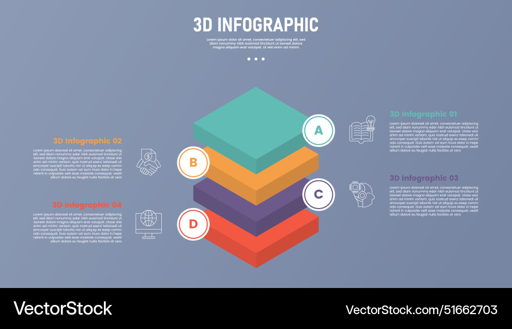 3 point stage or step infographic template Vector Image