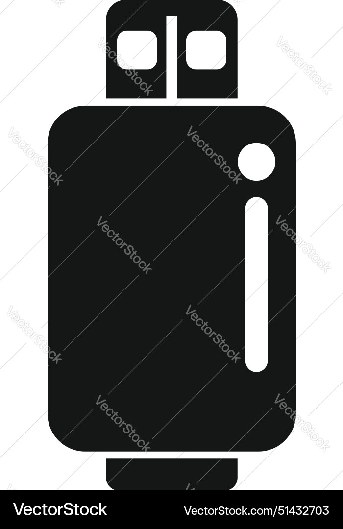Black and white usb flash drive icon Royalty Free Vector