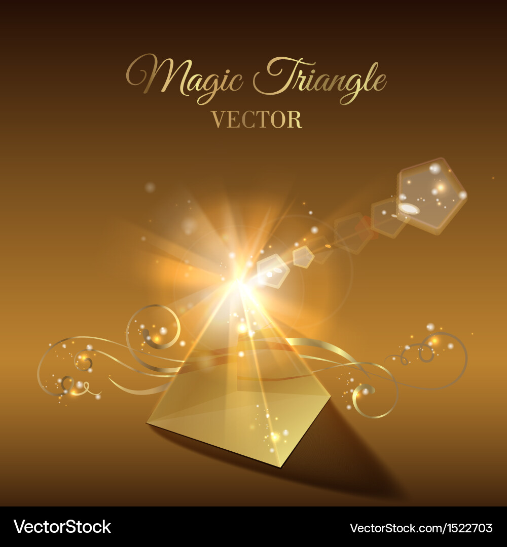 Golden pyramid Royalty Free Vector Image - VectorStock
