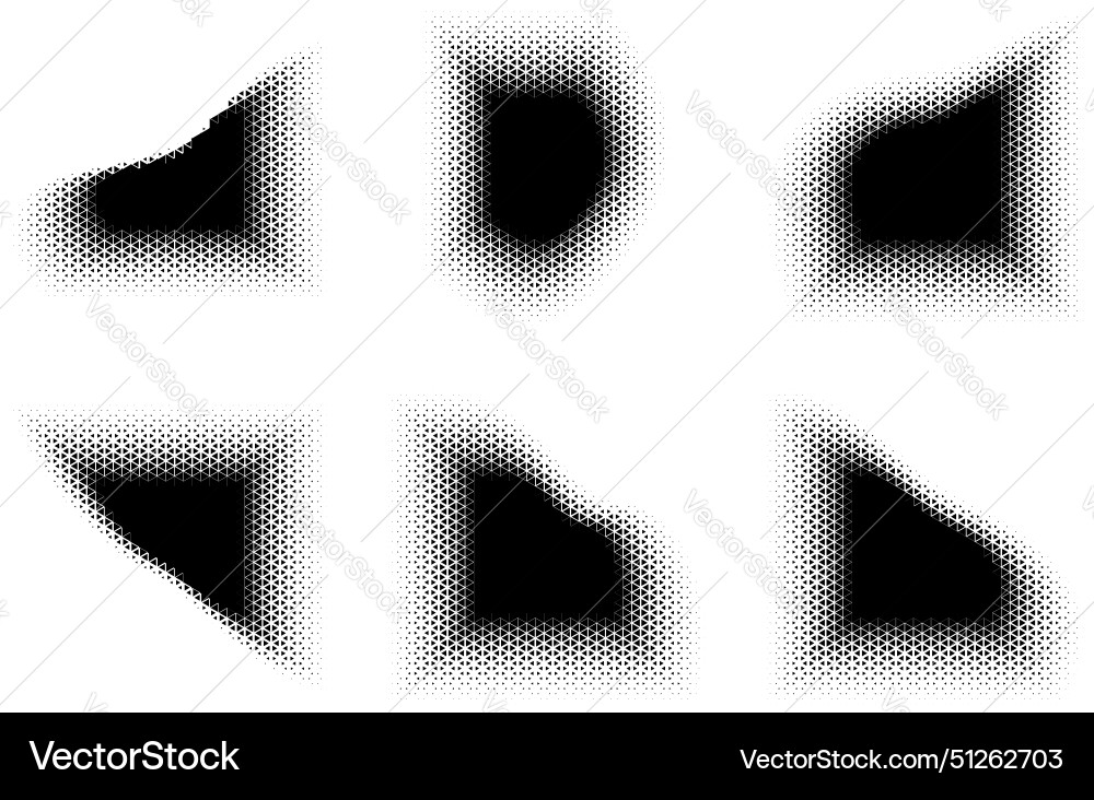 Halftone triangle pattern reprographic technique Vector Image