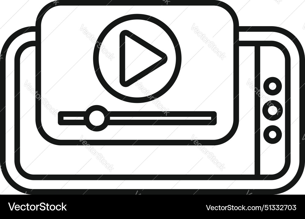 Online video play icon Royalty Free Vector Image