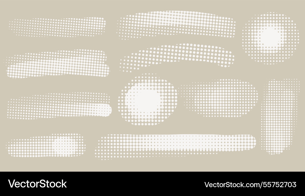 Paint halftone brush stroke ink splatter line Vector Image