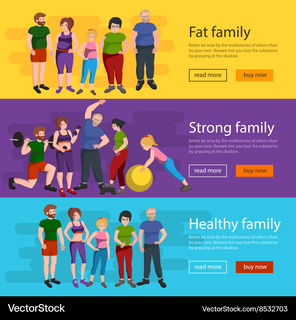 People with different body mass Royalty Free Vector Image