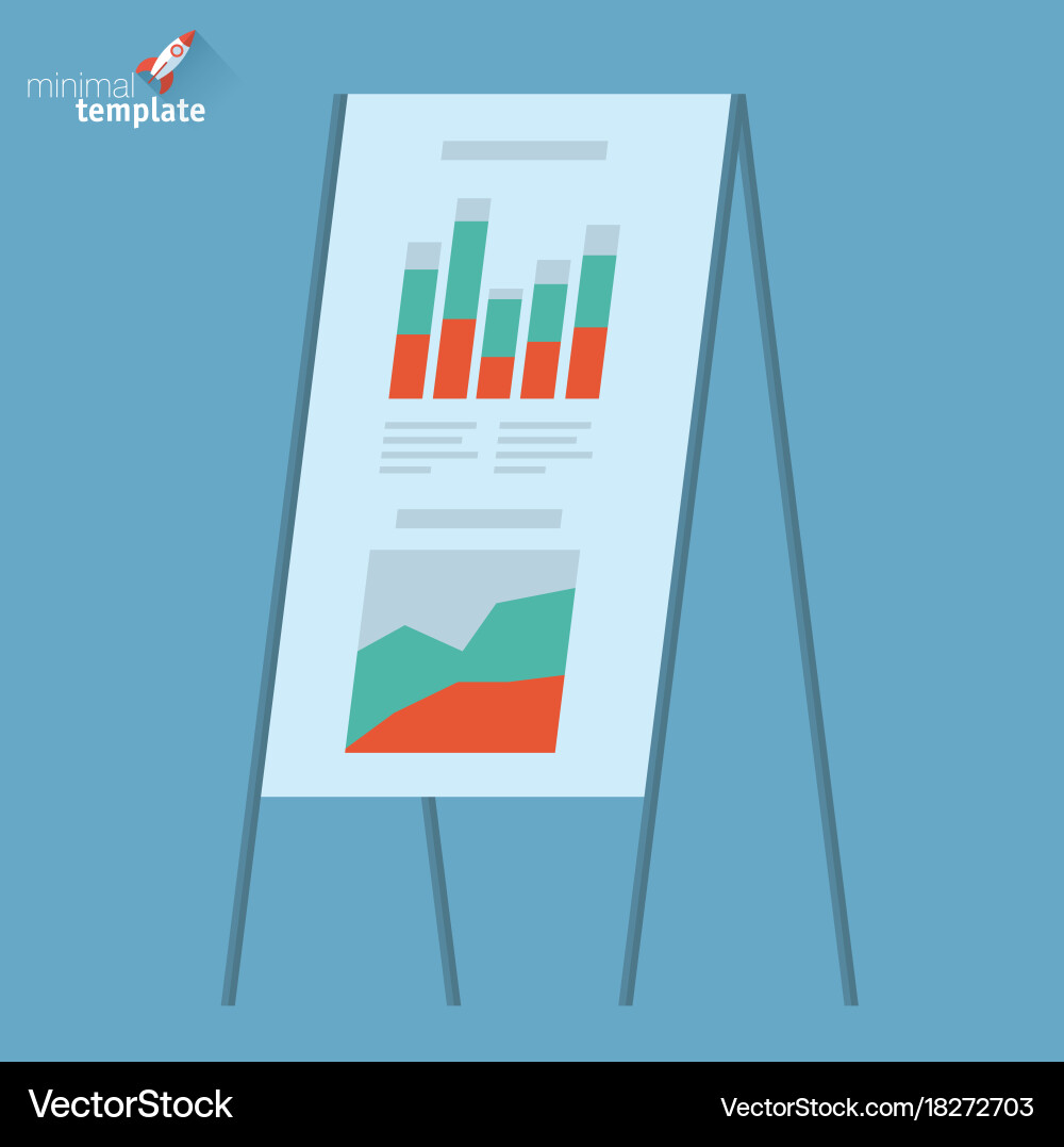 Presentation board template Royalty Free Vector Image