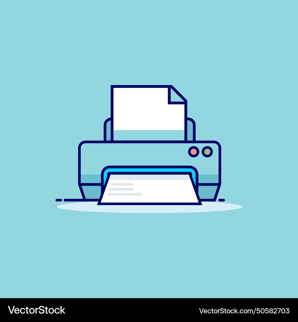 Printer icon logo Royalty Free Vector Image - VectorStock