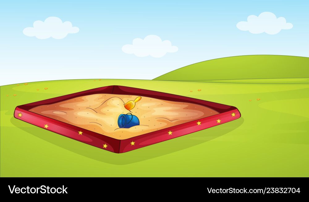 A sandpit in playground Royalty Free Vector Image