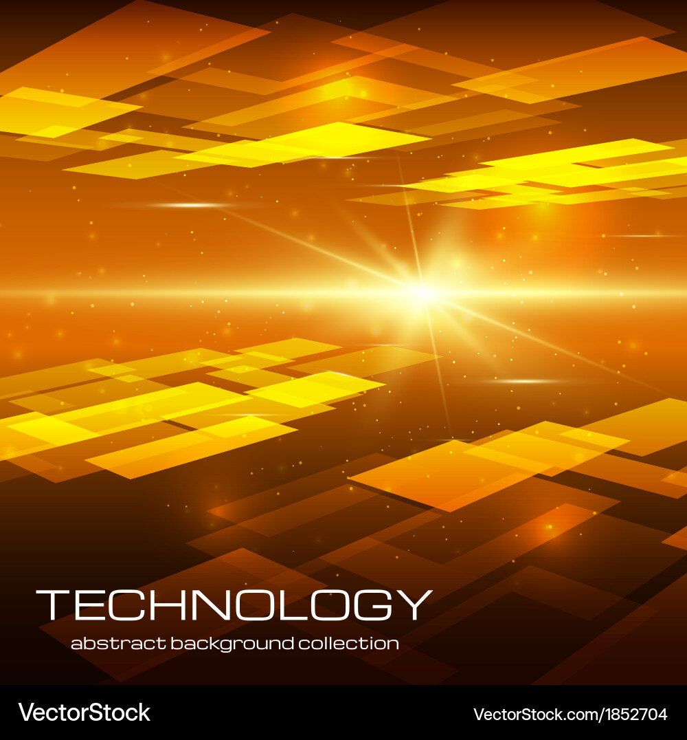 Abstract yellow technology background Royalty Free Vector