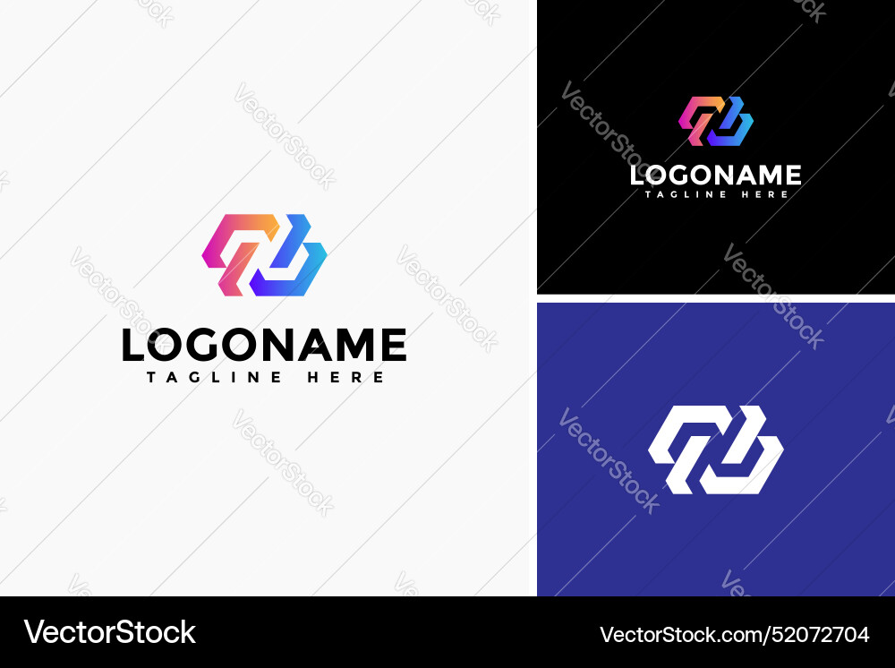 Creative letter f concept logo design template Vector Image