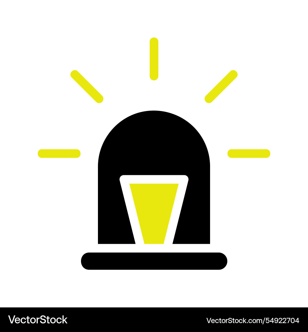 Emergency alert light concept of warning caution Vector Image