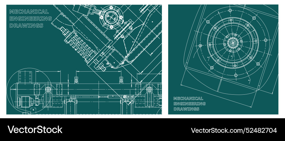 Engineering set cover flyer banner background Vector Image