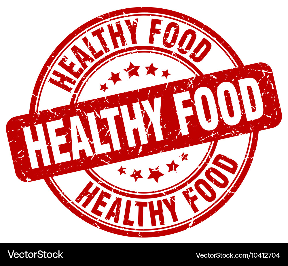 Healthy food stamp Royalty Free Vector Image - VectorStock