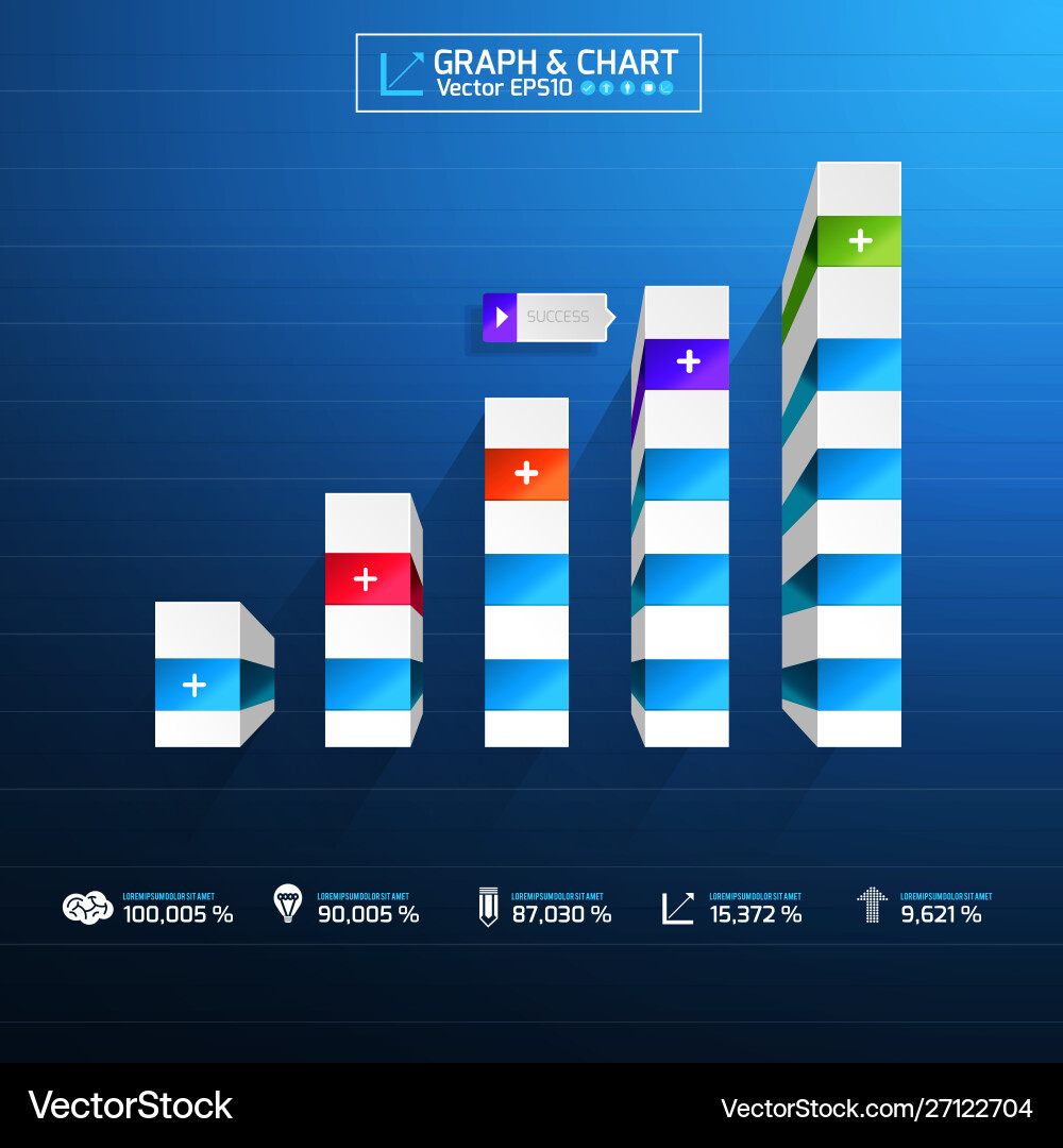 Arrow Blue Gradation Vector Images (49)