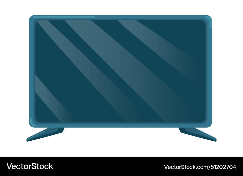 Monitor in flat design widescreen television Vector Image