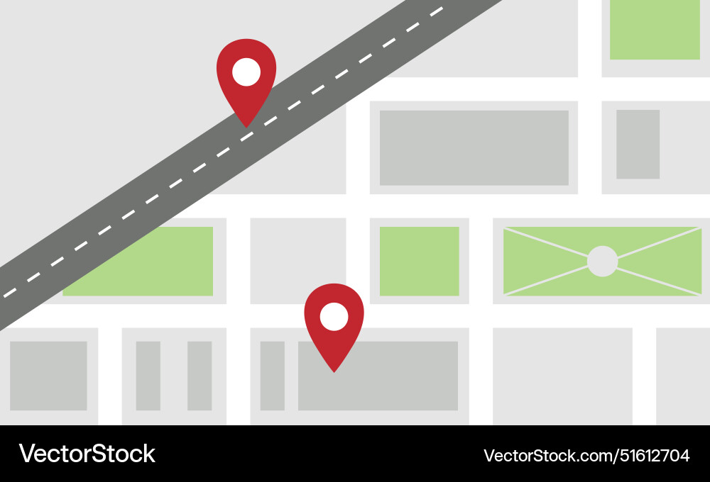 Navigation concept with pin pointer Royalty Free Vector