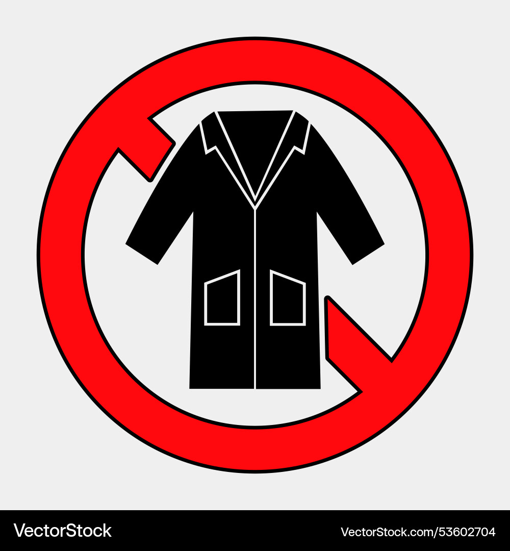 No smock symbol for safety guidelines Royalty Free Vector
