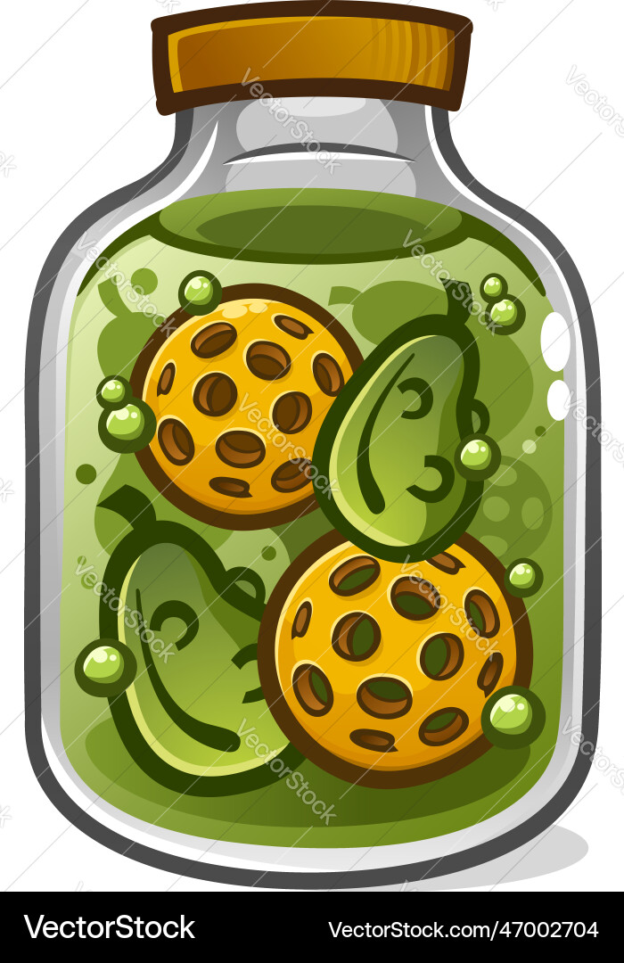 Pickleball Jar Cartoon Royalty Free Vector Image