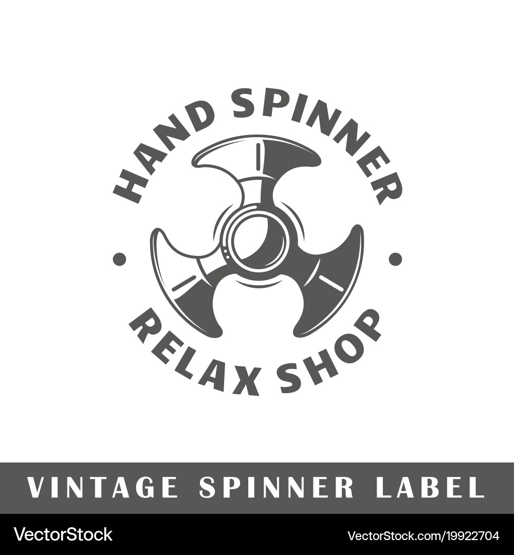 Spinner label Royalty Free Vector Image - VectorStock