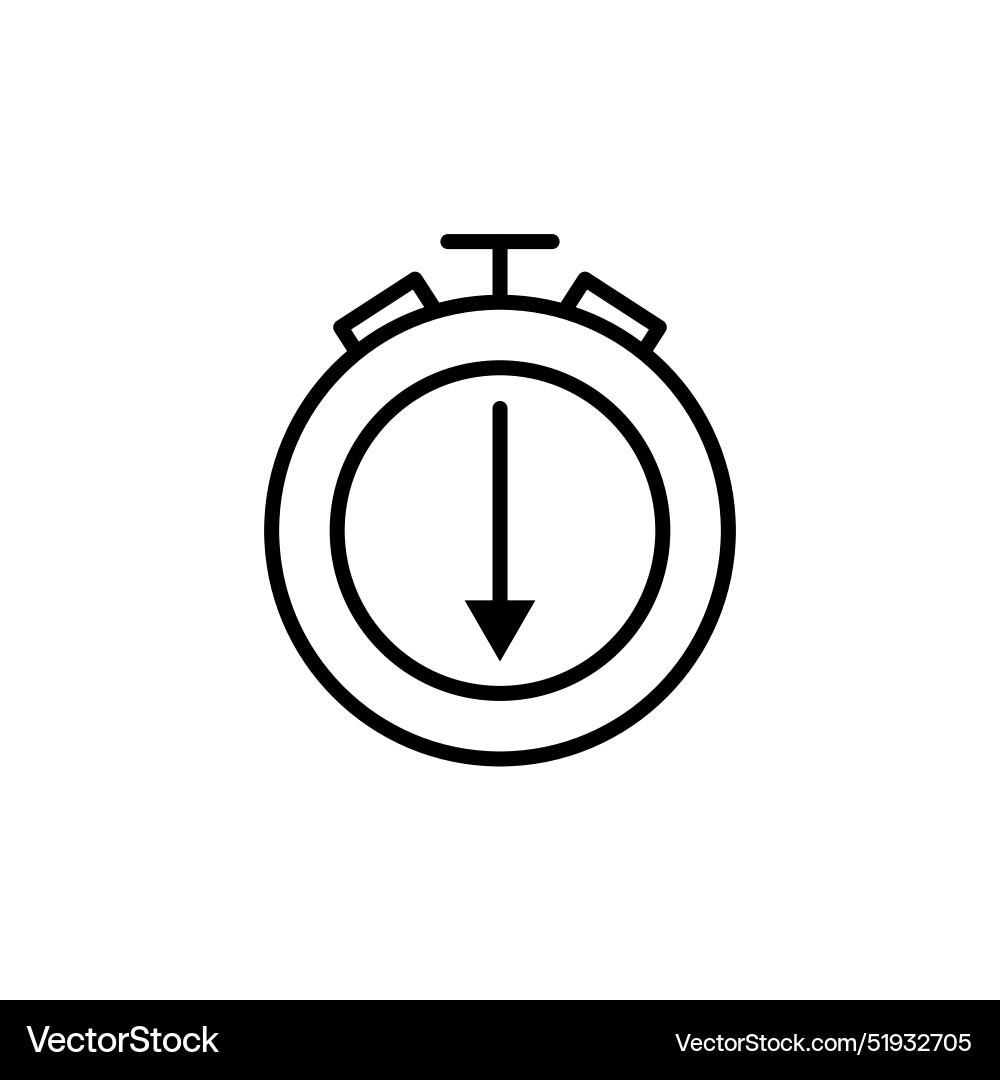 Downtime clock icon perfect for maintenance and Vector Image