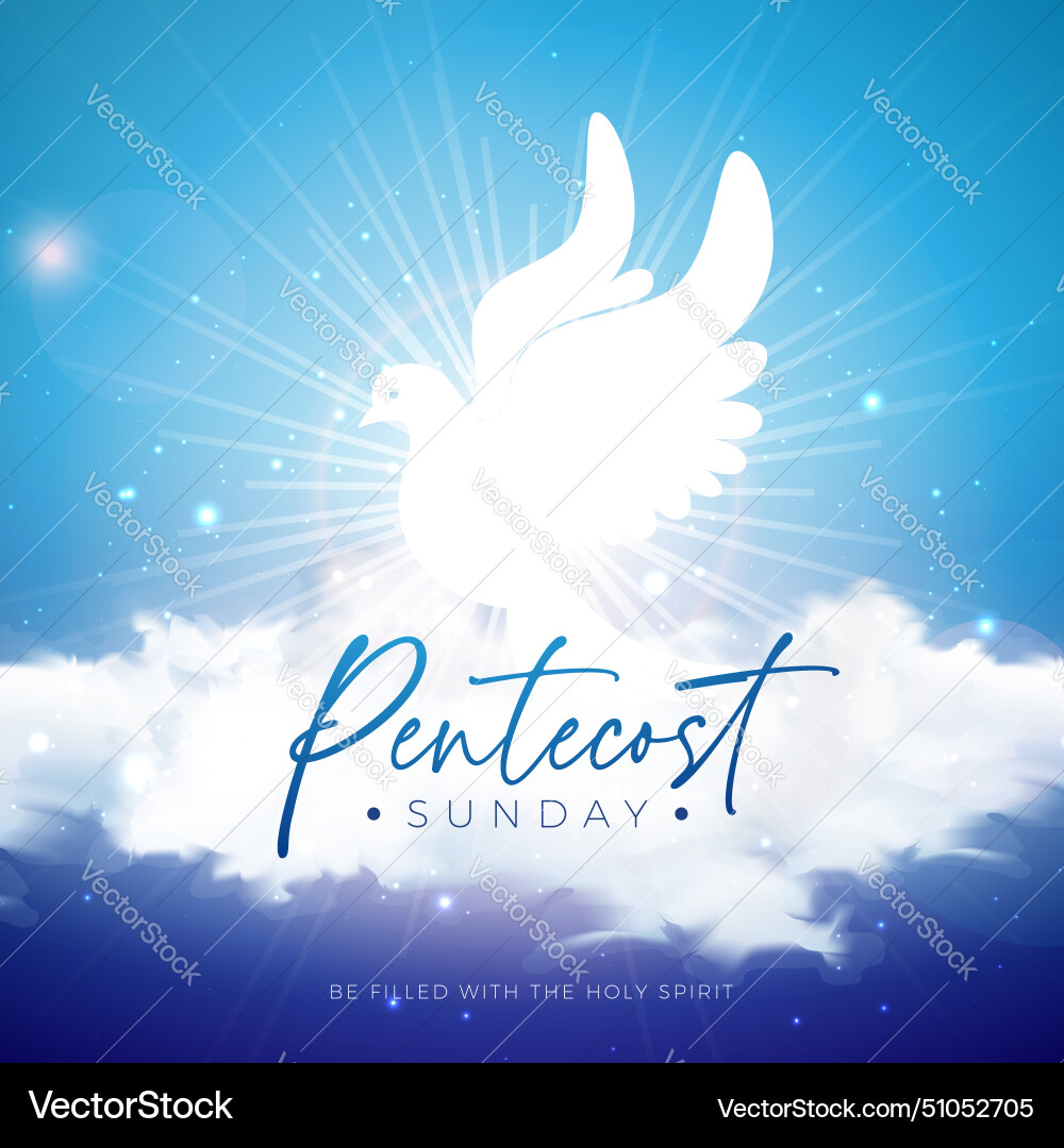 Pentecost sunday christian holiday Royalty Free Vector Image