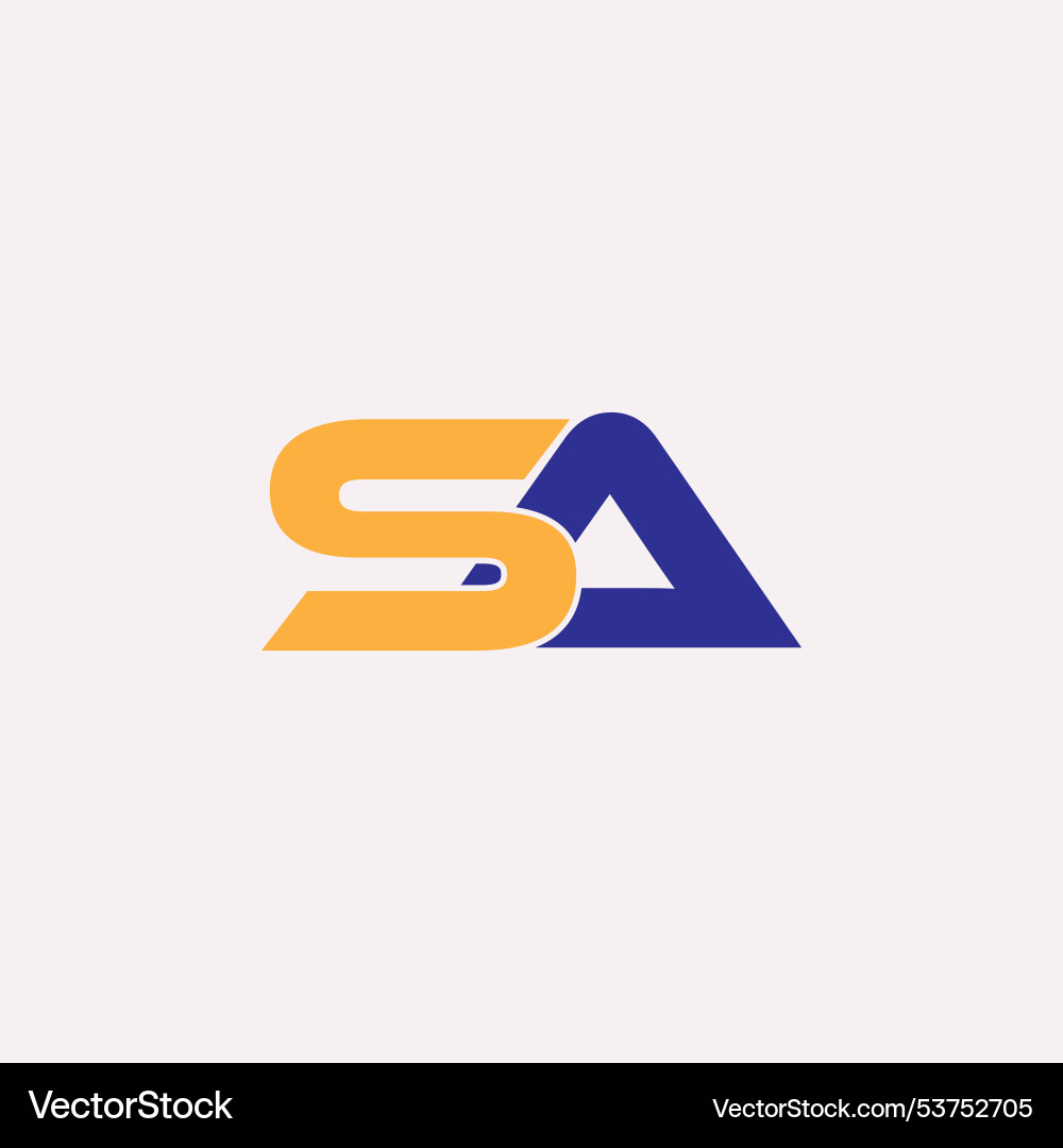 Sa logo Royalty Free Vector Image - VectorStock
