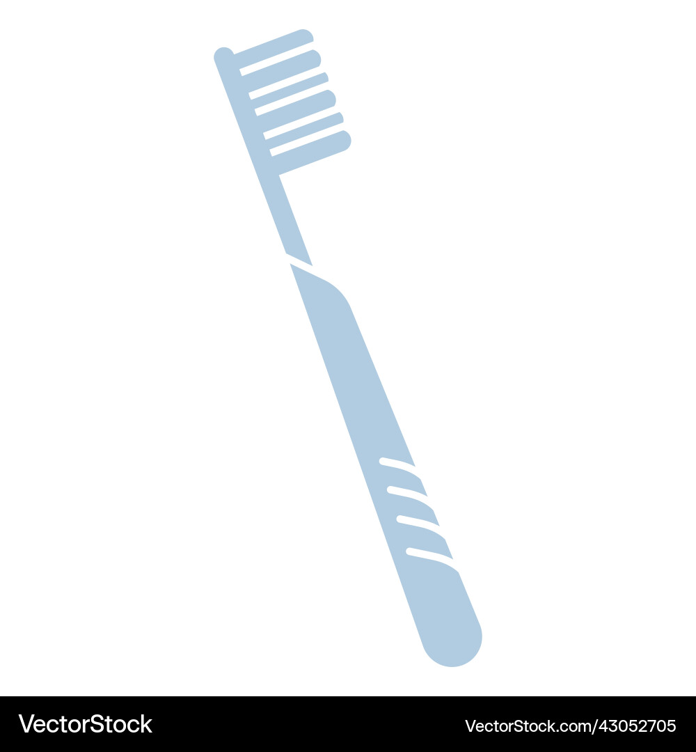 Toothbrush icon cut out Royalty Free Vector Image