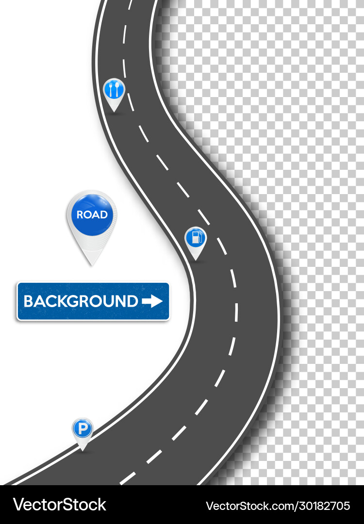 Winding road Royalty Free Vector Image - VectorStock