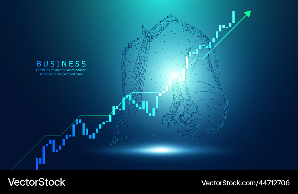 Abstract graph chart of stock financial Royalty Free Vector
