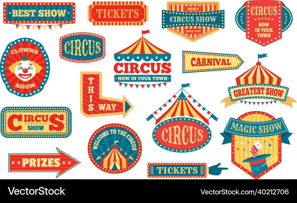 Circus & Carnival Elements Royalty Free Vector Image