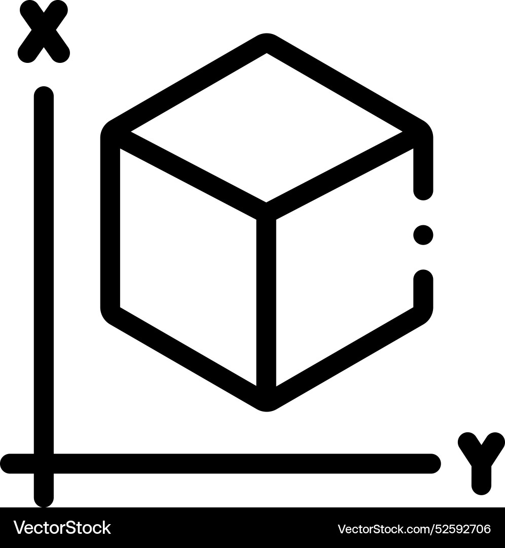 Coordinates icon thin linear style design Vector Image