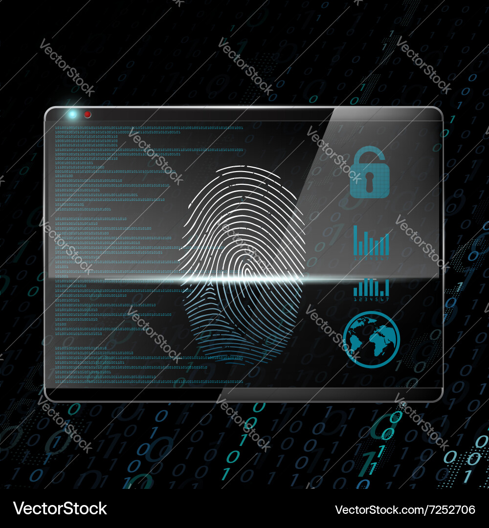 Fingerprint stock Royalty Free Vector Image - VectorStock