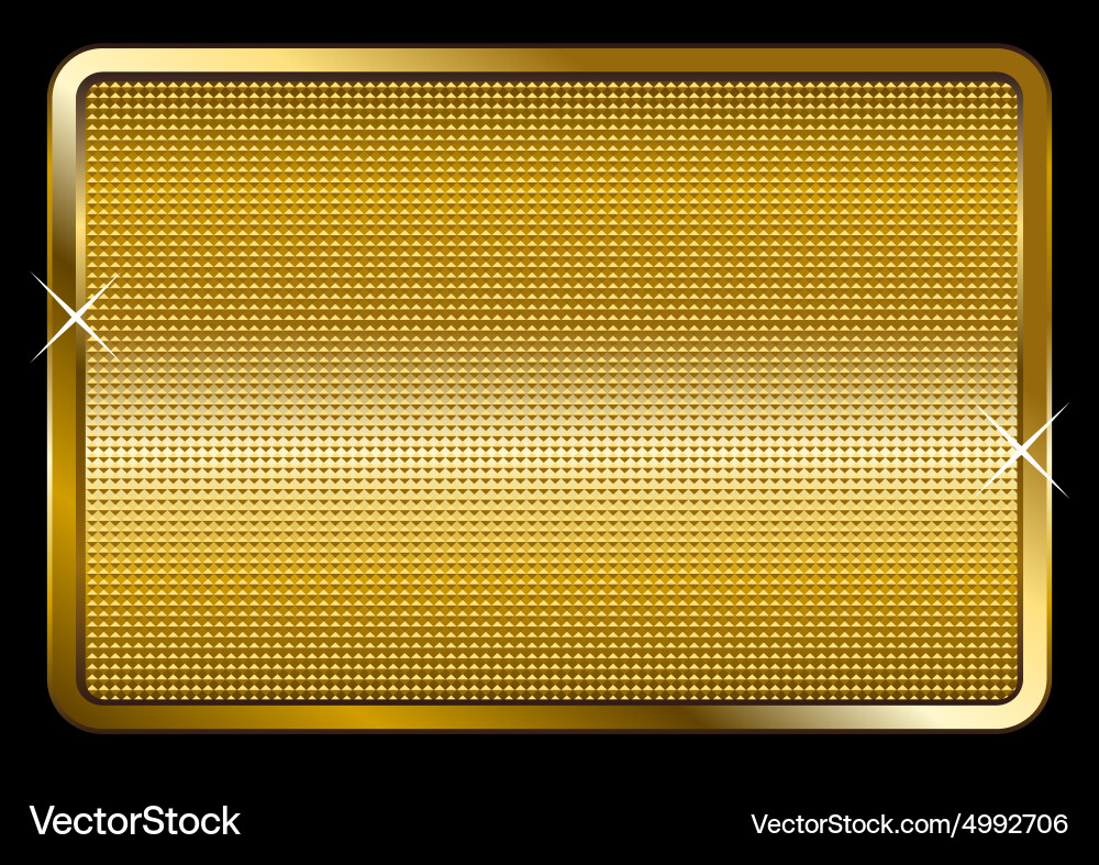 Gold plate Royalty Free Vector Image - VectorStock