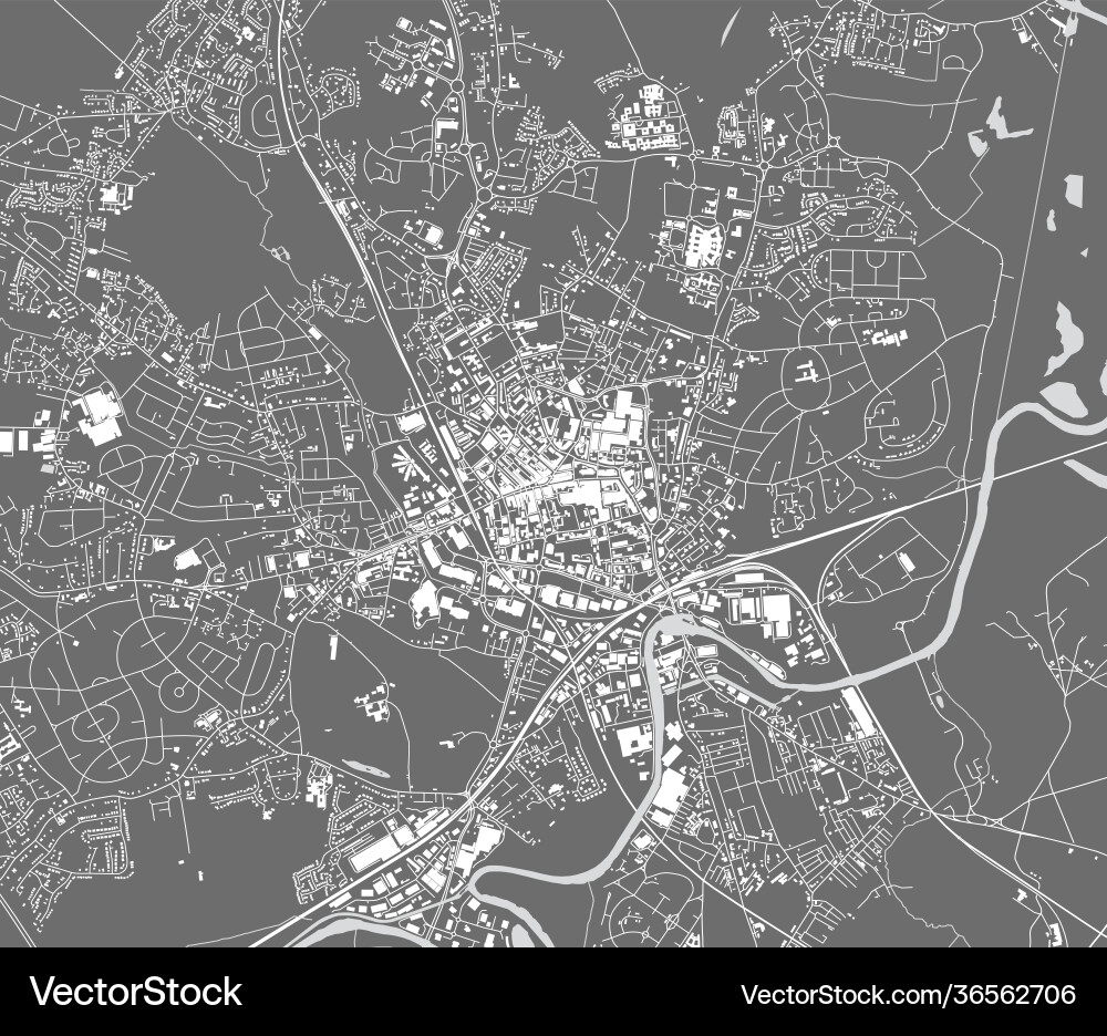 Map city wakefield england uk Royalty Free Vector Image