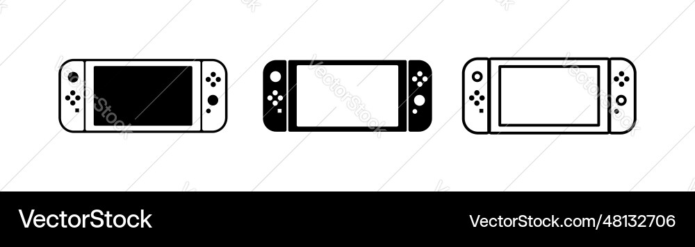 Nintendo switch game controller design template Vector Image