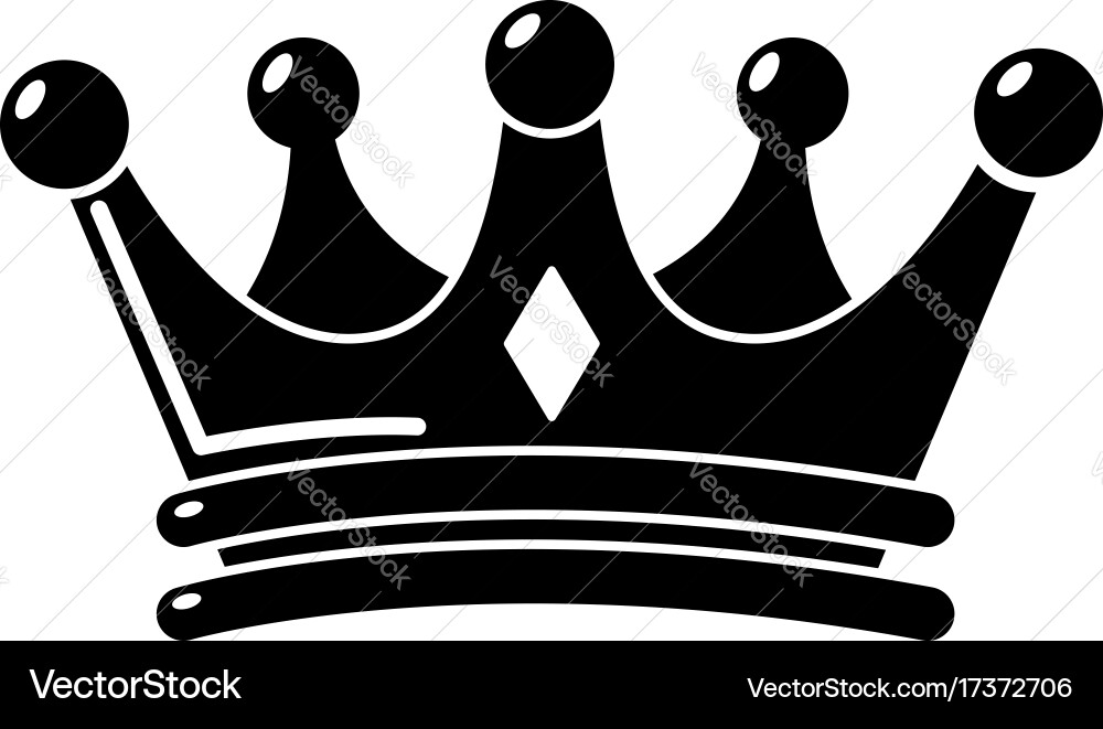 Regal crown icon simple style Royalty Free Vector Image