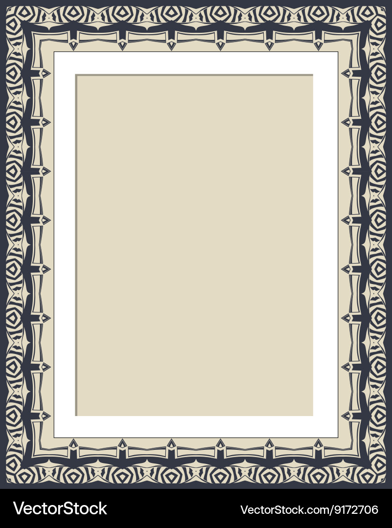 Vintage border frame Royalty Free Vector Image