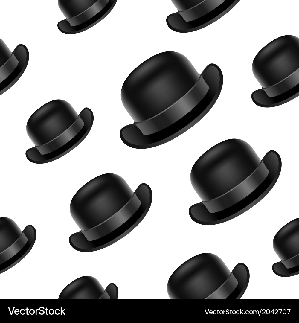 Classic Bowler Hat Background Royalty Free Vector Image