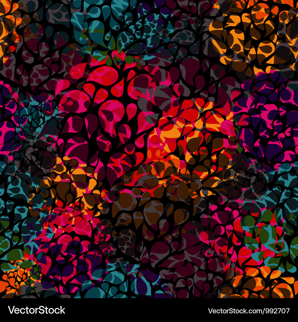 Colorful Floral Abstract Pattern Royalty Free Vector Image