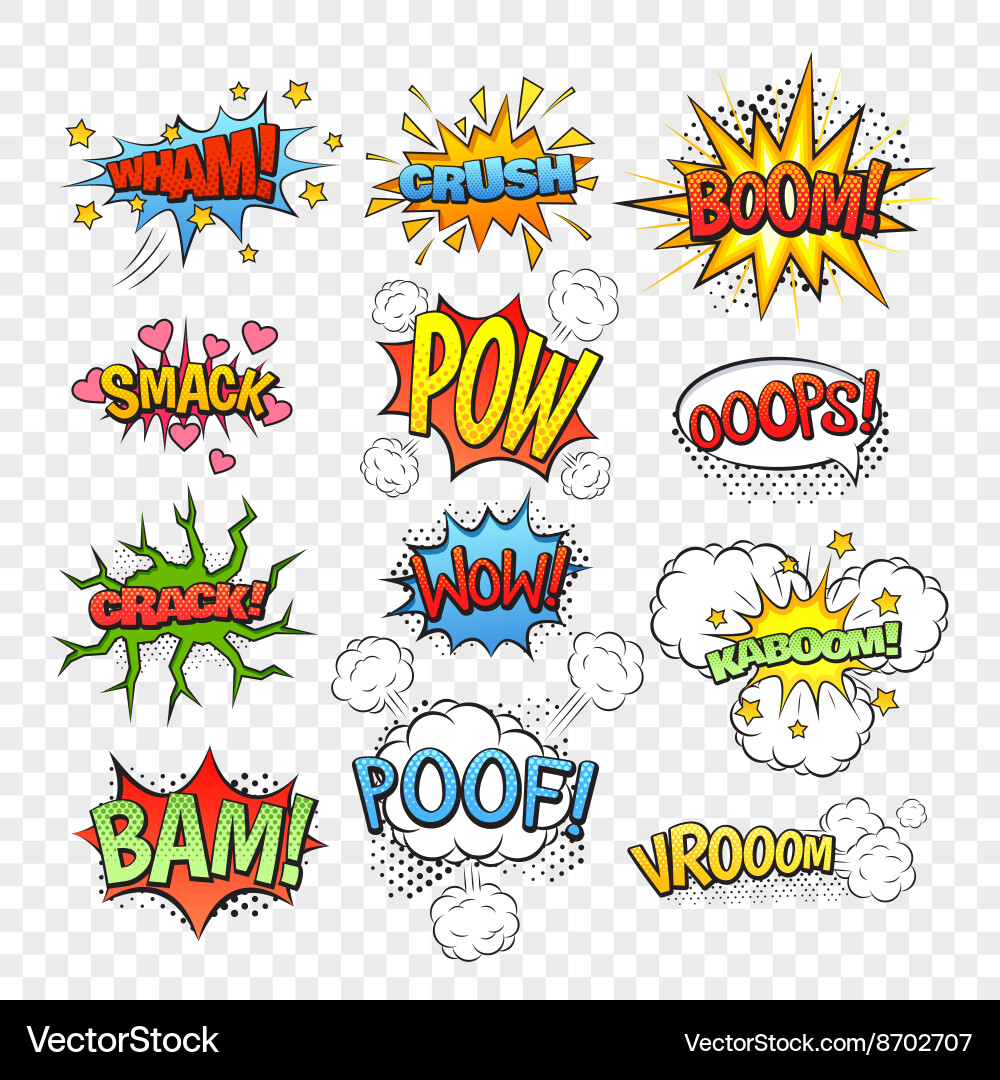 Comic Speech Bubbles Collection – Royalty-Free Vector | VectorStock