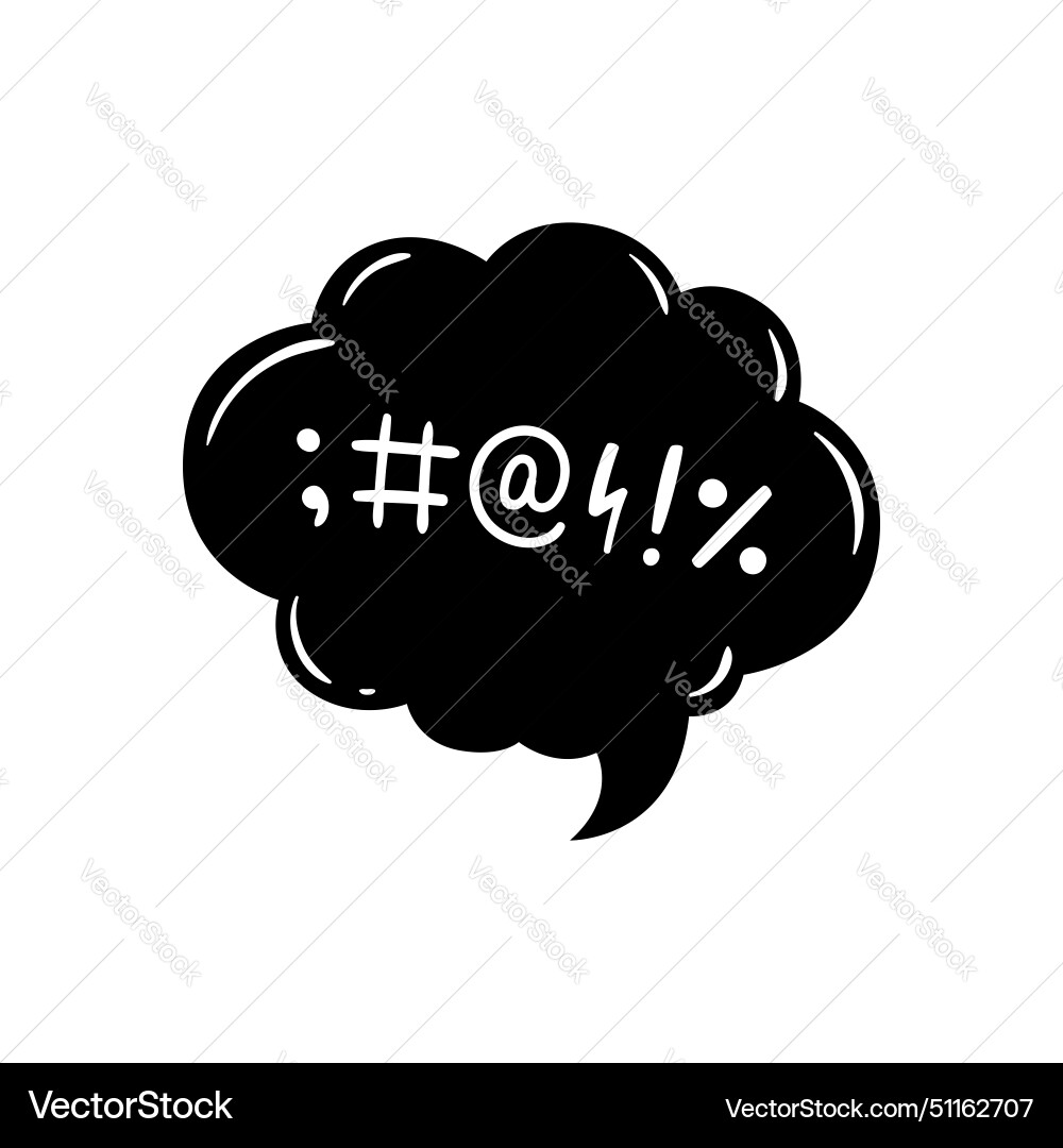 Comic swear speech bubble expletive dialogue cloud