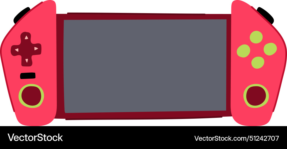 Computer portable gaming device cartoon Royalty Free Vector